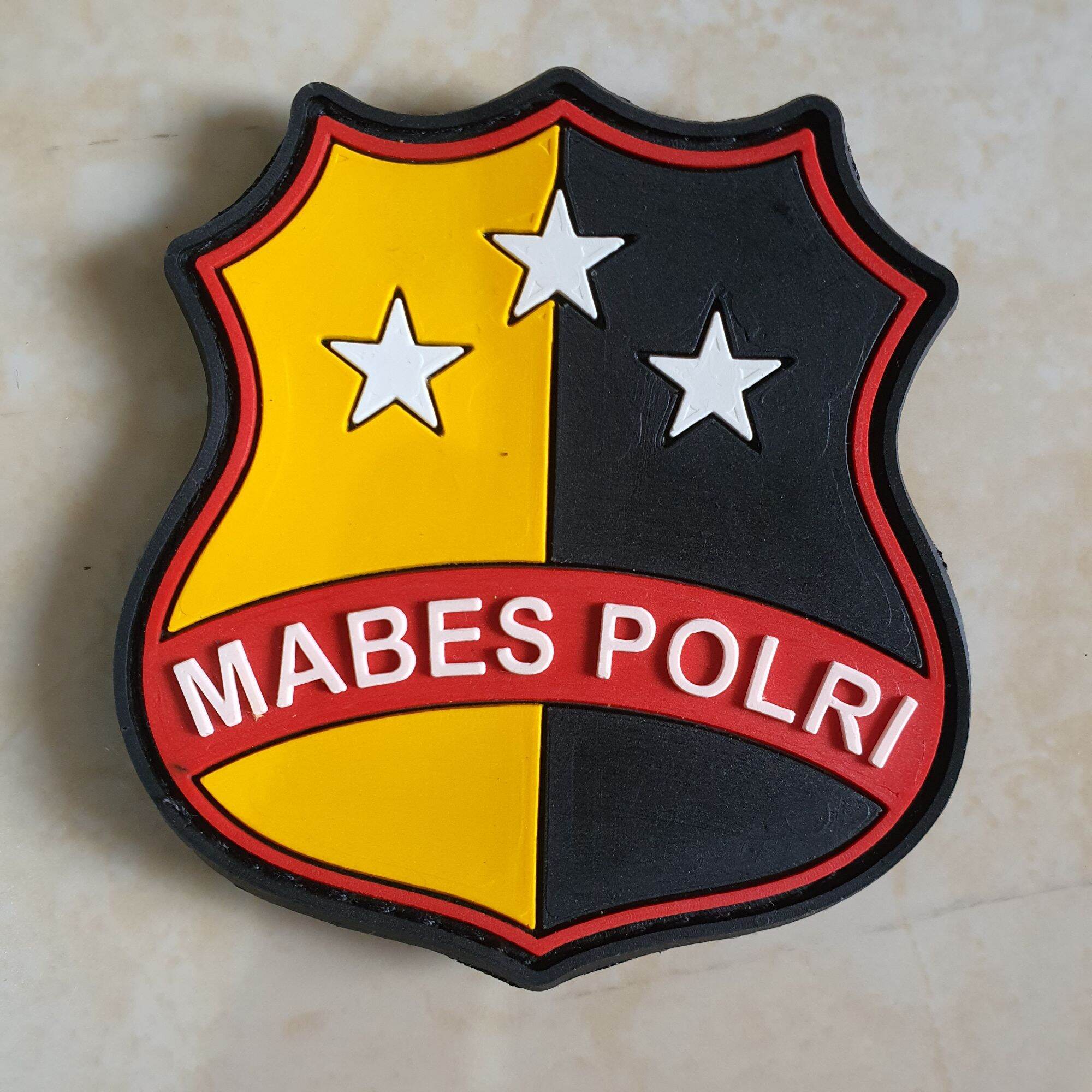 patch rubber logo mabes polri - polisi - police - tempelan emblem karet ...
