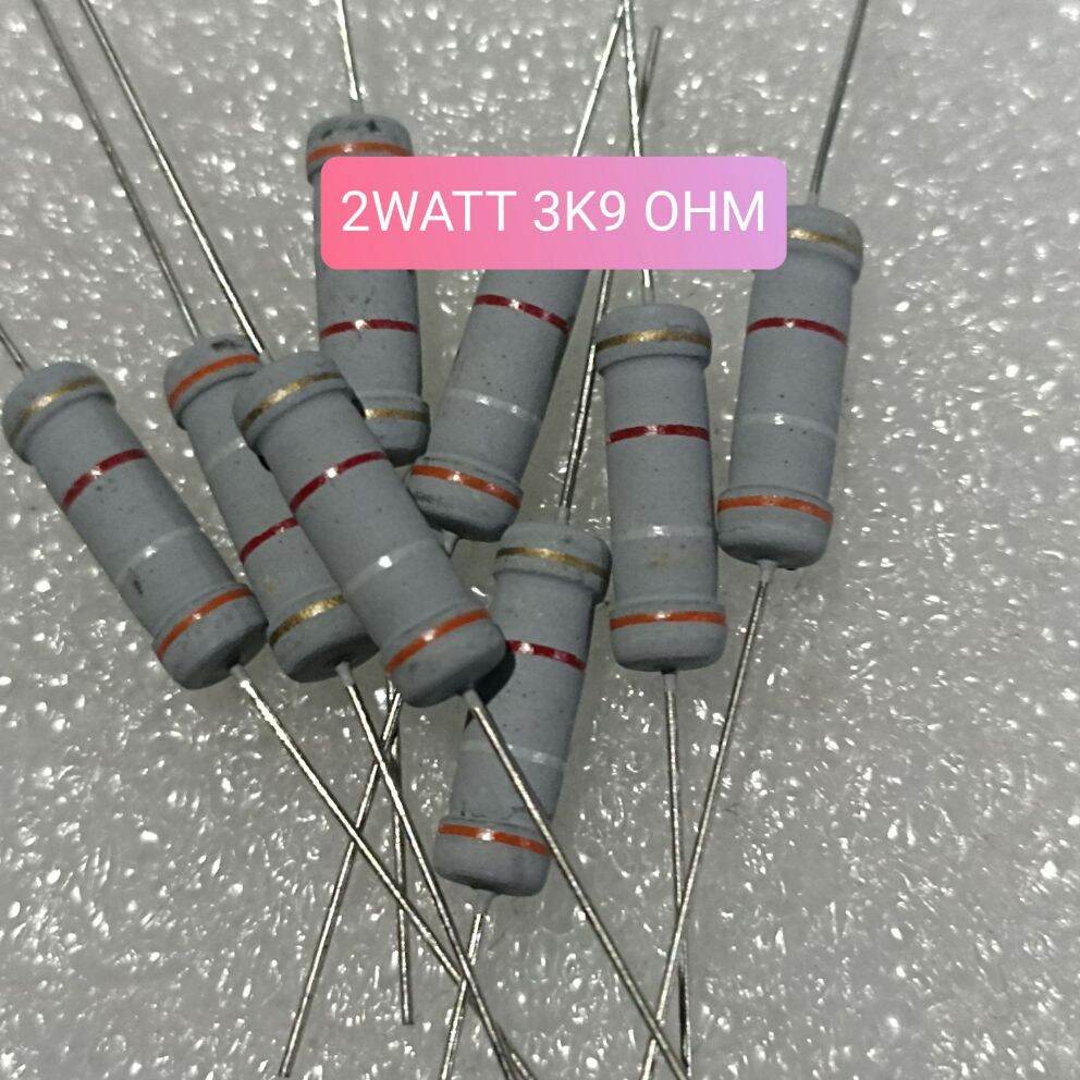 10BUAH RESISTOR 2WATT 3K9 OHM 2 WATT 3K9OHM 2W 3K9 OHM | Lazada Indonesia