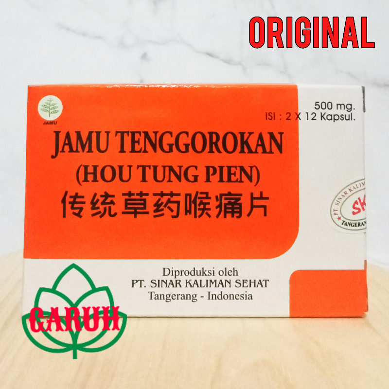 HUANG TUNG PIEN OBAT HERBAL CINA SAKIT TENGGOROKAN 24 KAPSUL SORE ...