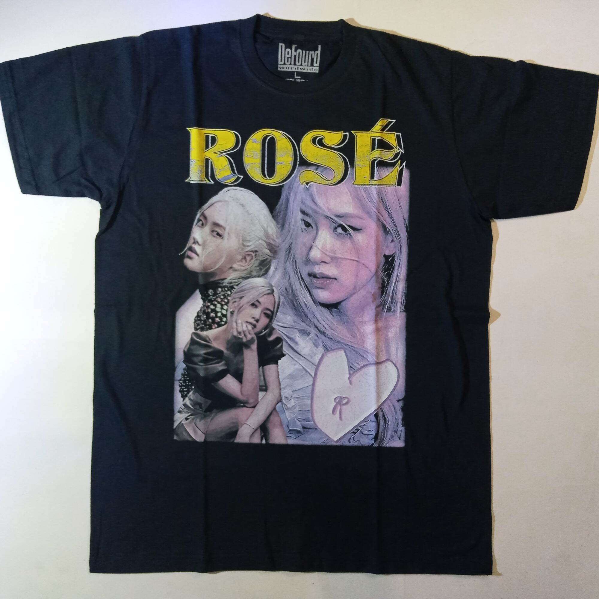 Rose Blackpink K-Pop Idol T-shirt/Kaos Musik K-Pop Rose Park Blackpink ...