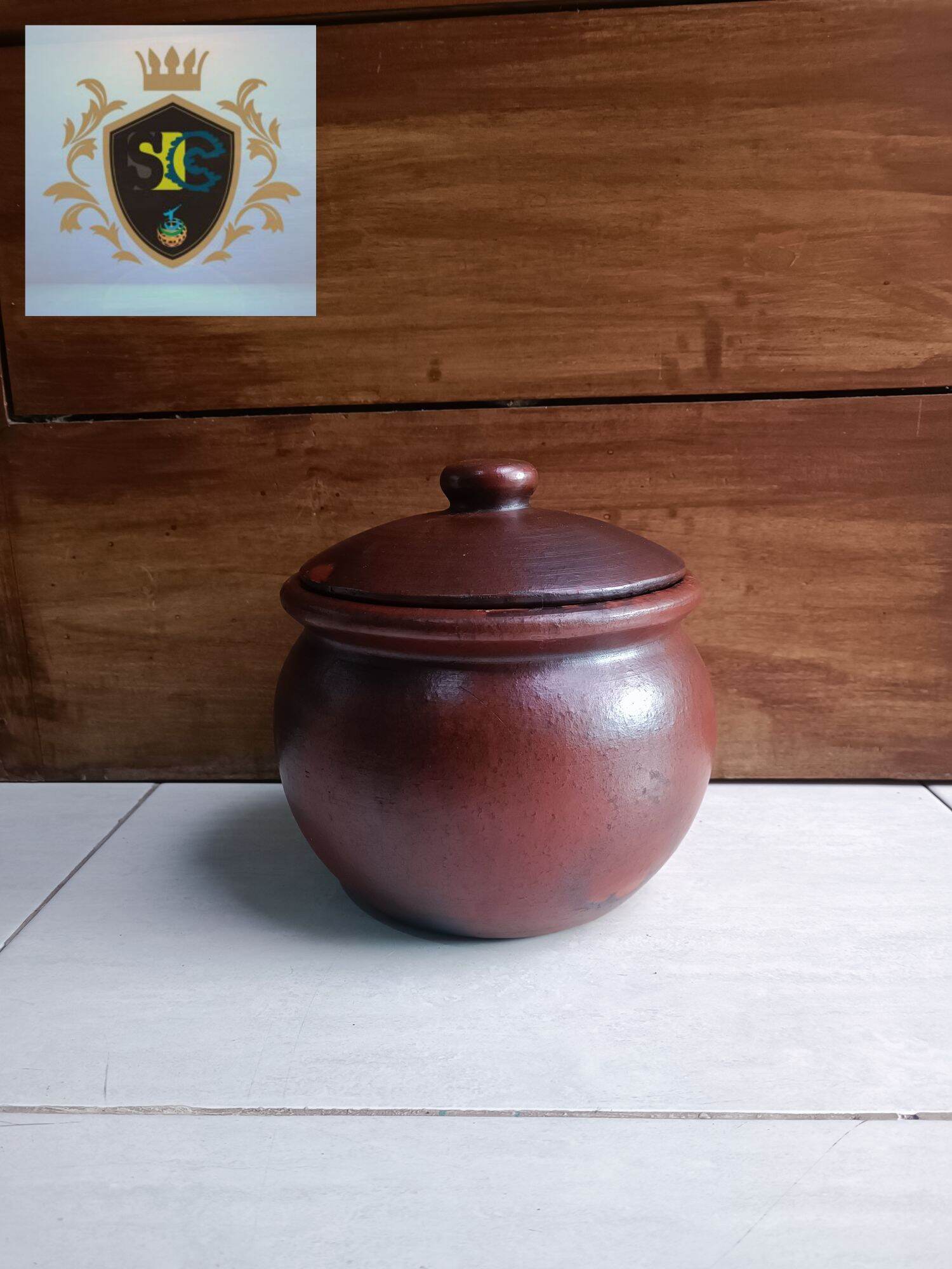 KENDIL GERABAH TANAH LIAT D 20 CM / KWALI JAWA TRADISIONAL TEMBIKAR ...