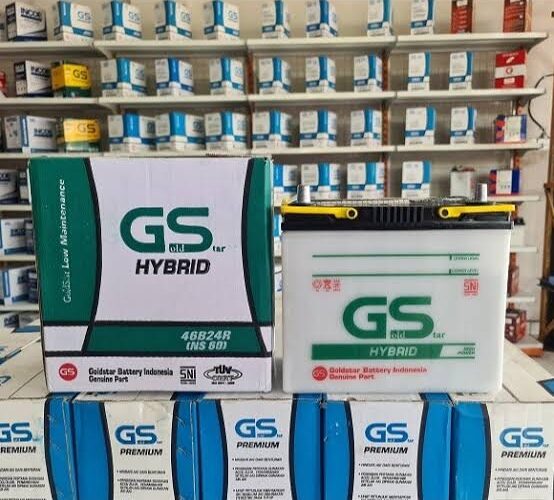 AKI BATERAI BASAH GS GOLDSTAR HYBRID NS60/46B24R AVANZA XENIA TERIOS ...