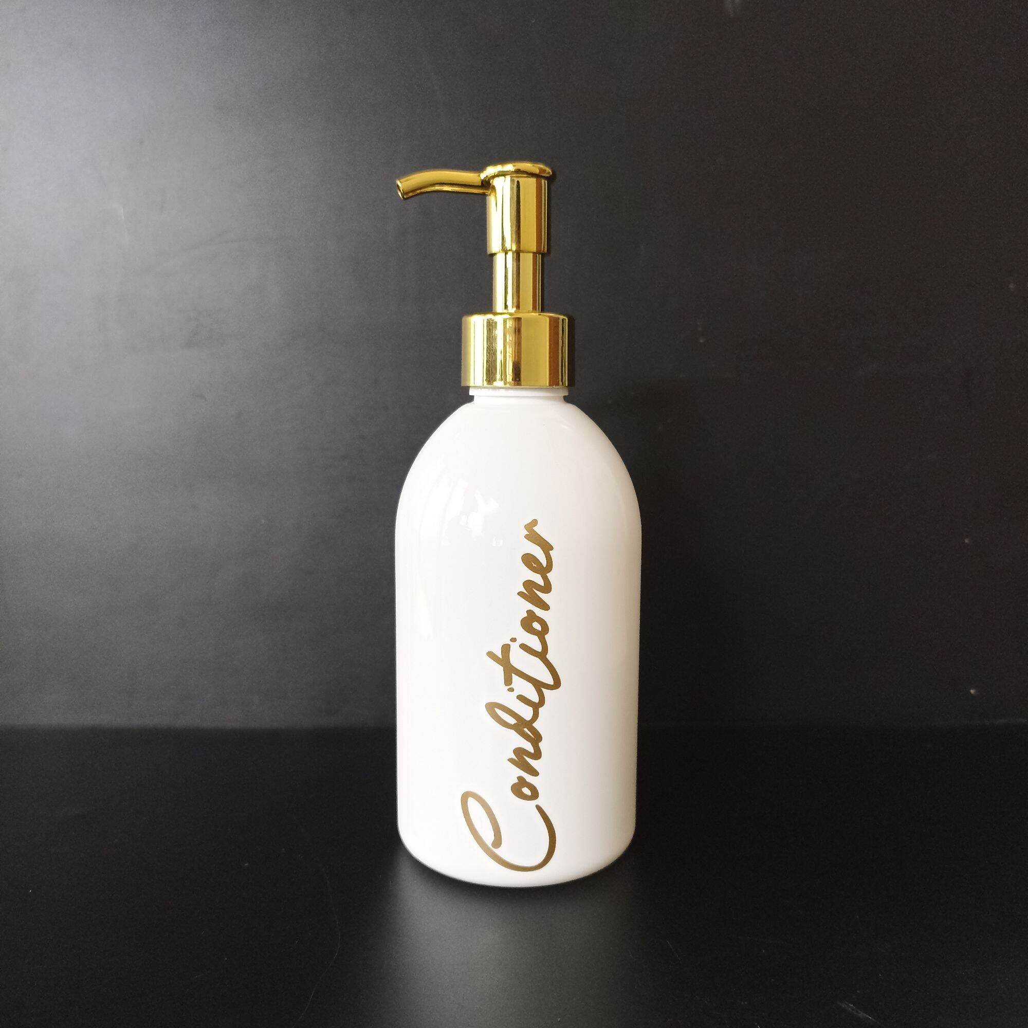 Botol Refill Aesthetic 250 ml oval putih GOLD NEW luxury | Lazada Indonesia