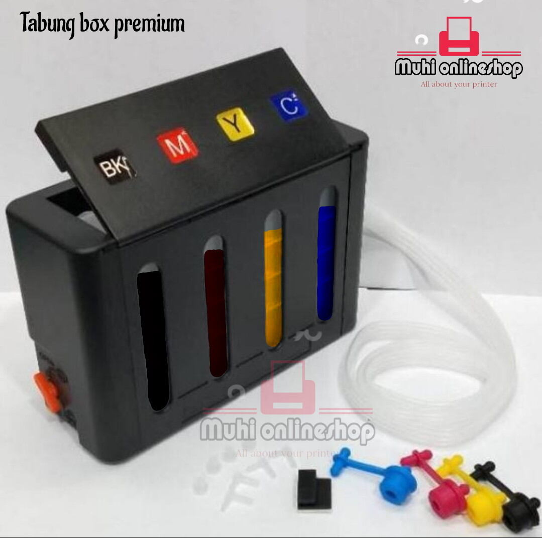 Tabung tinta printer infus | Model BOX pengunci | untuk canon,HP ...