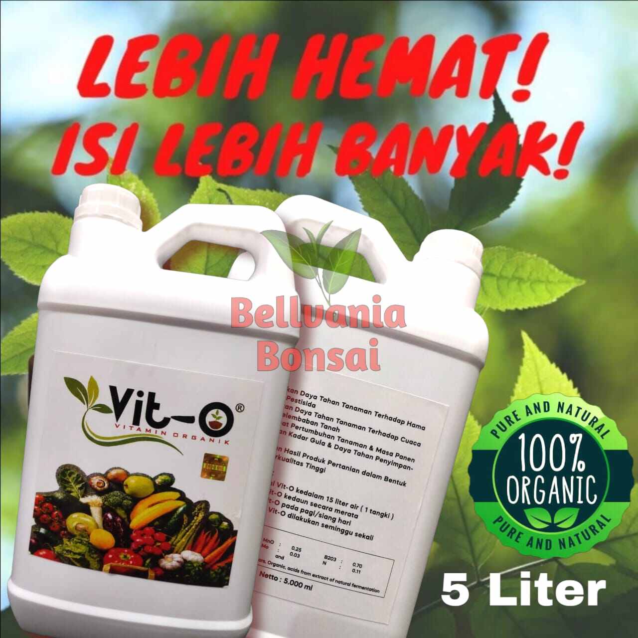 Pupuk Organik Vit O Jepang Isi 5 Liter Kemasan Pabrik | Lazada Indonesia