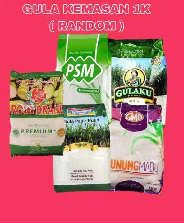 GULA PASIR PREMIUM 1KG GULA RANDOM GULA LOKAL GULA CURAH GULA KEMASAN ...