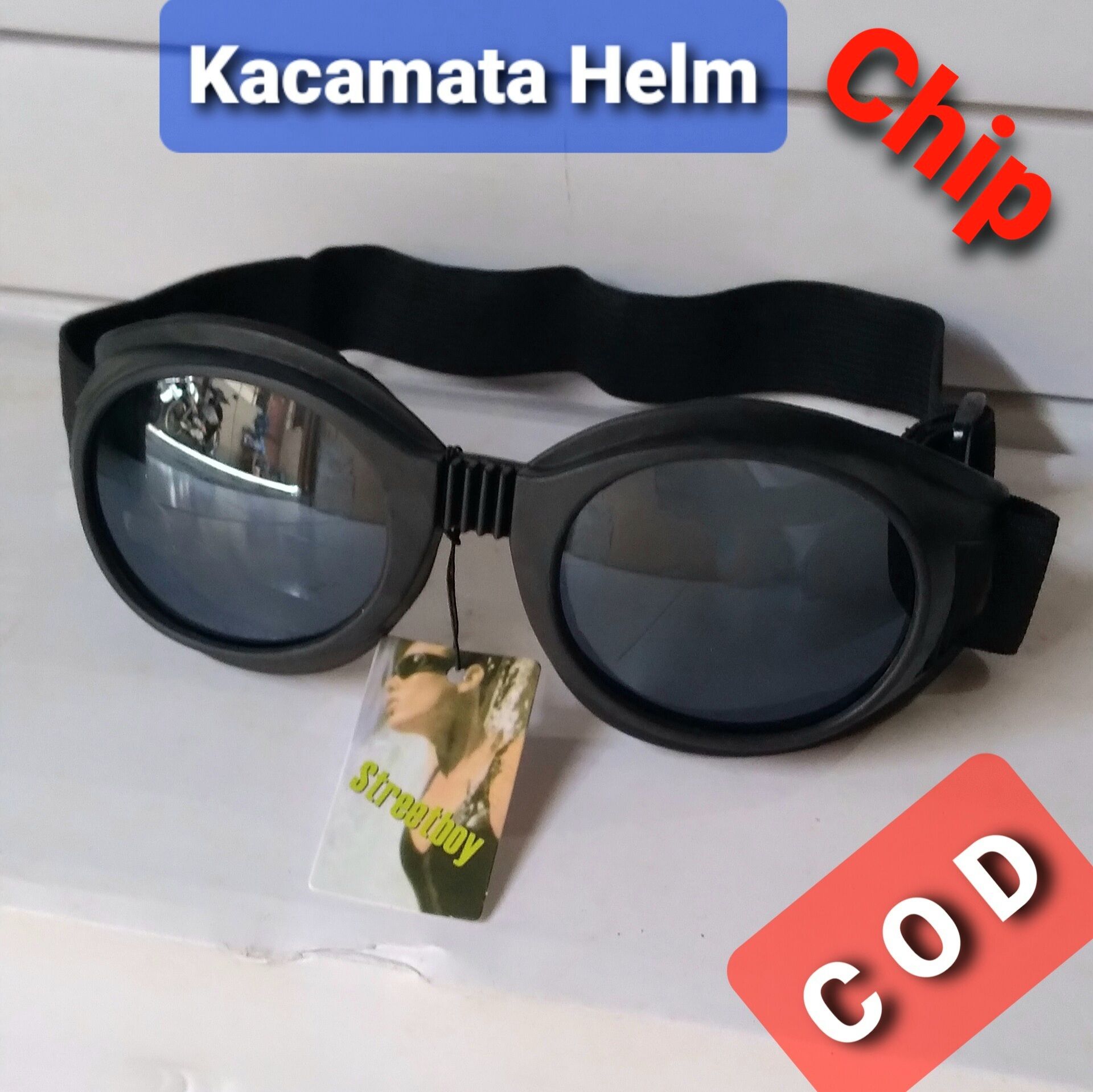 kacamata chip hitam untuk variasi helm dan berkendara chips klasik Nazi ...