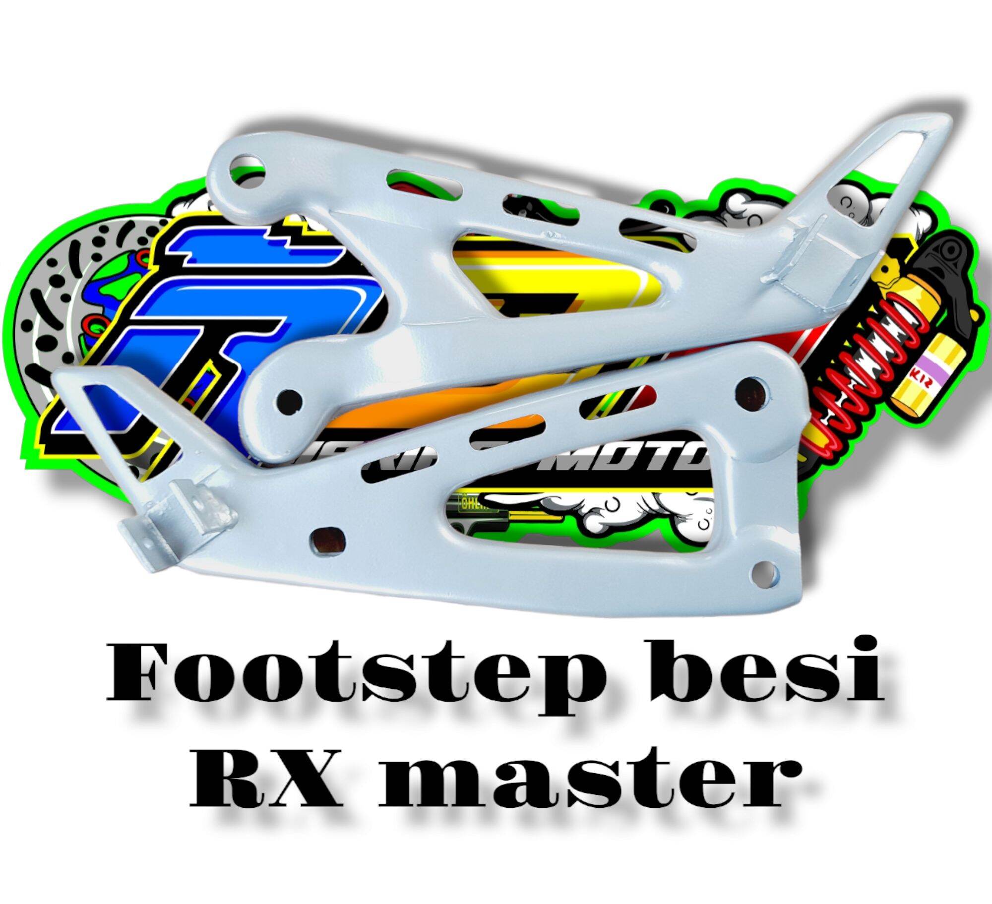 DUDUKAN FOOTSTEP BELAKANG BESI RX KING RX MASTER SET STEP KARET MODEL ...
