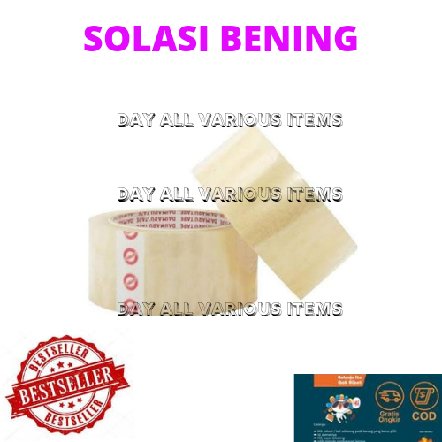 Solasi bening ~ Lakban bening ~ Solasi besar ~ Solasi ukuran besar ~ Solasi bening besar ...