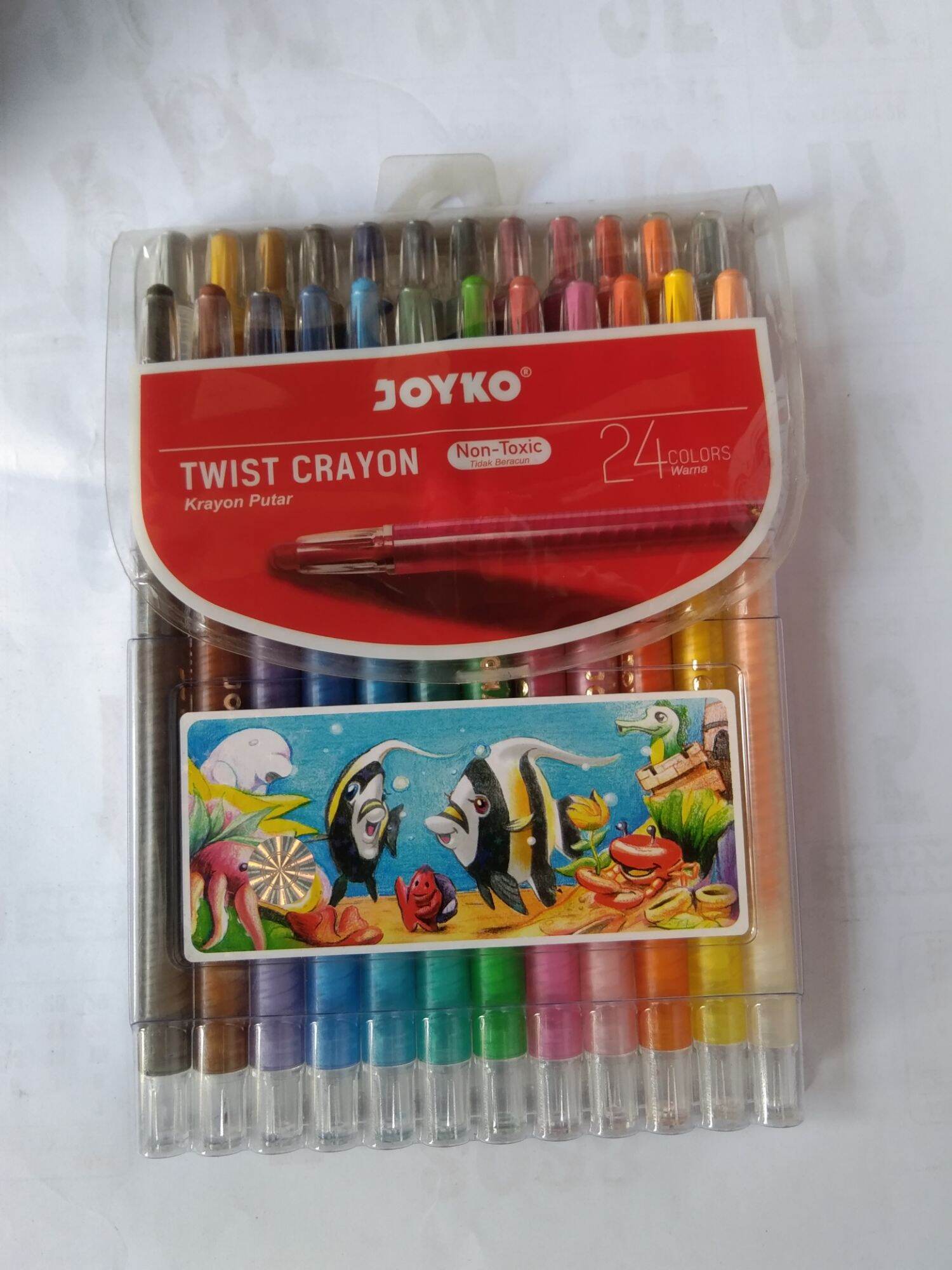 CRAYON PUTAR JOYKO 24 WARNA ATAU PCS ORIGINAL | Lazada Indonesia