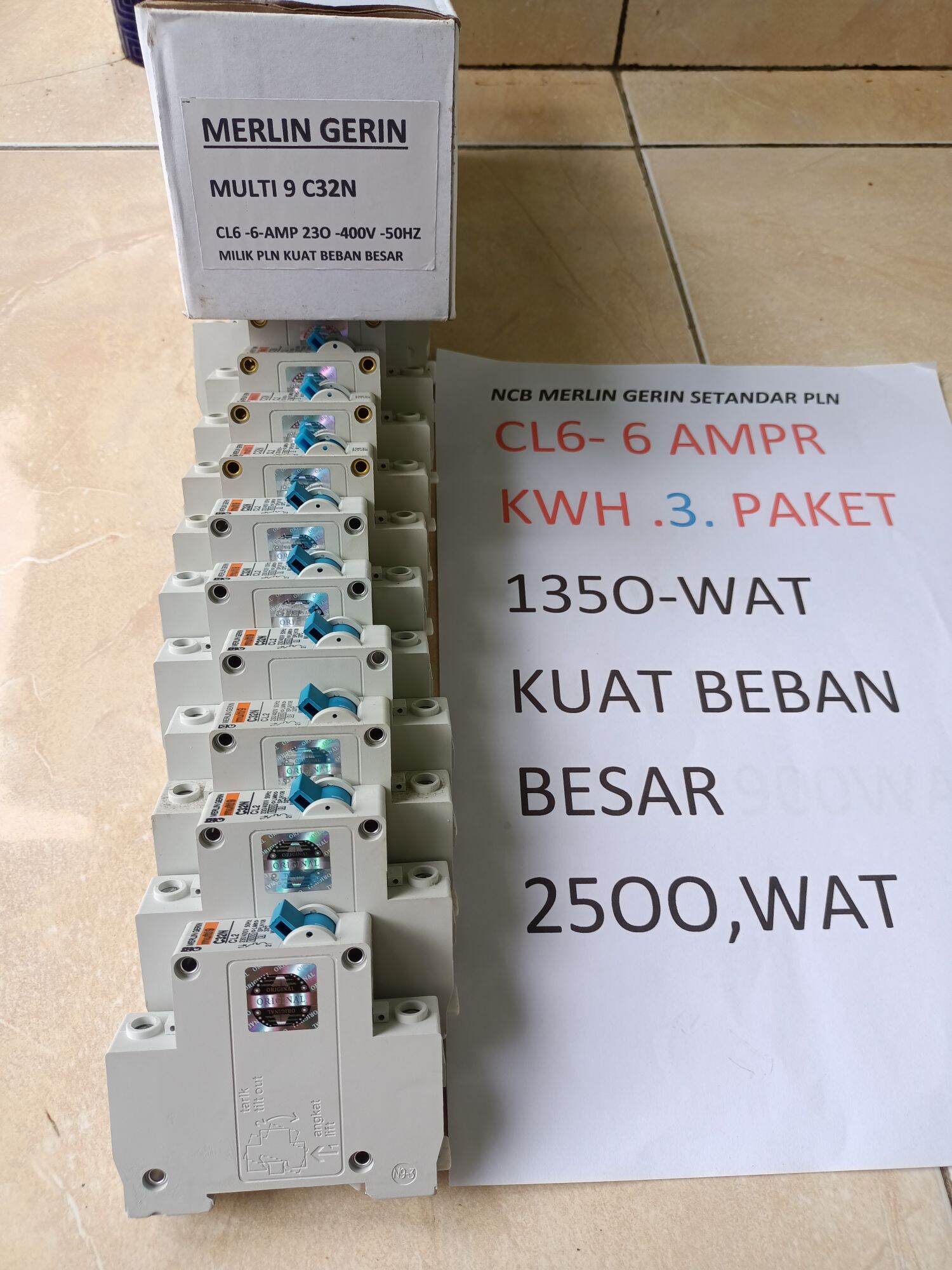 NCB multi setandar PLN CL2 , Cl4, Cl6 Cl 110 1 bok isi 12 pcs/biji ...
