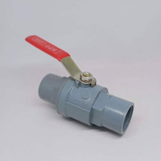 Ball Valve PVC Gagang Besi 1/2 Inci / Stop Kran Pipa Ballvalve PVC 1/2” / Stop Keran PVC 1/2 ...