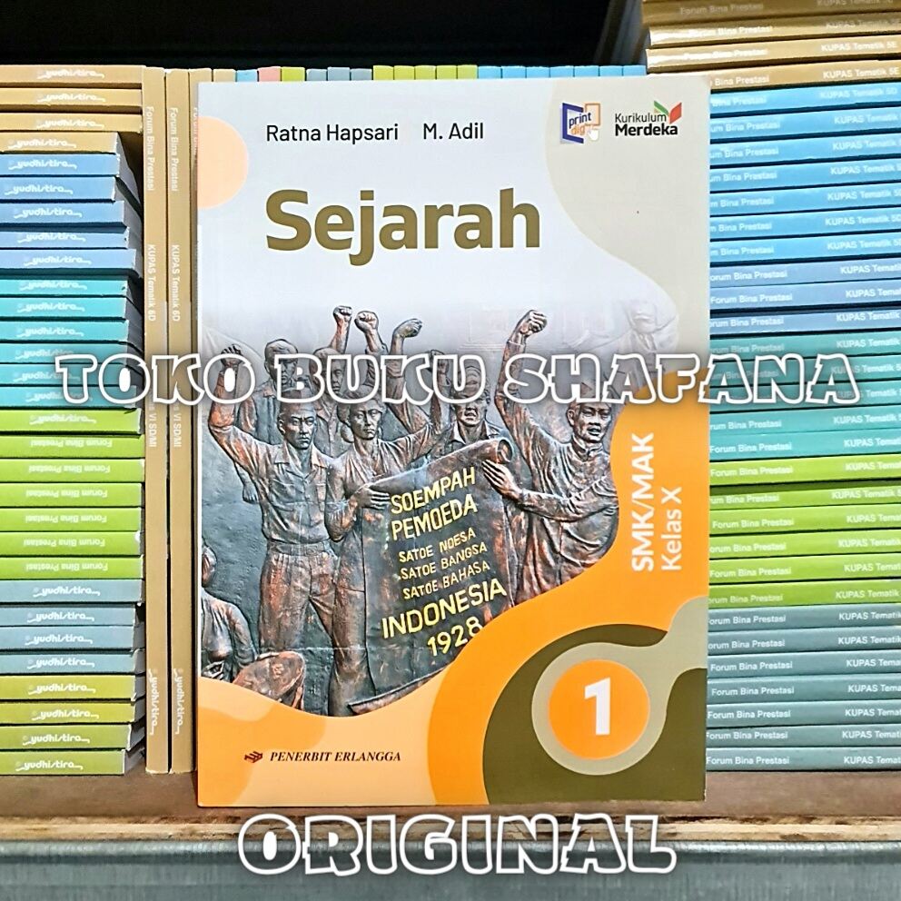 Buku Sejarah Kelas 1 / X 10 SMK Erlangga Kurikulum Merdeka ( KURMER ) | Lazada Indonesia