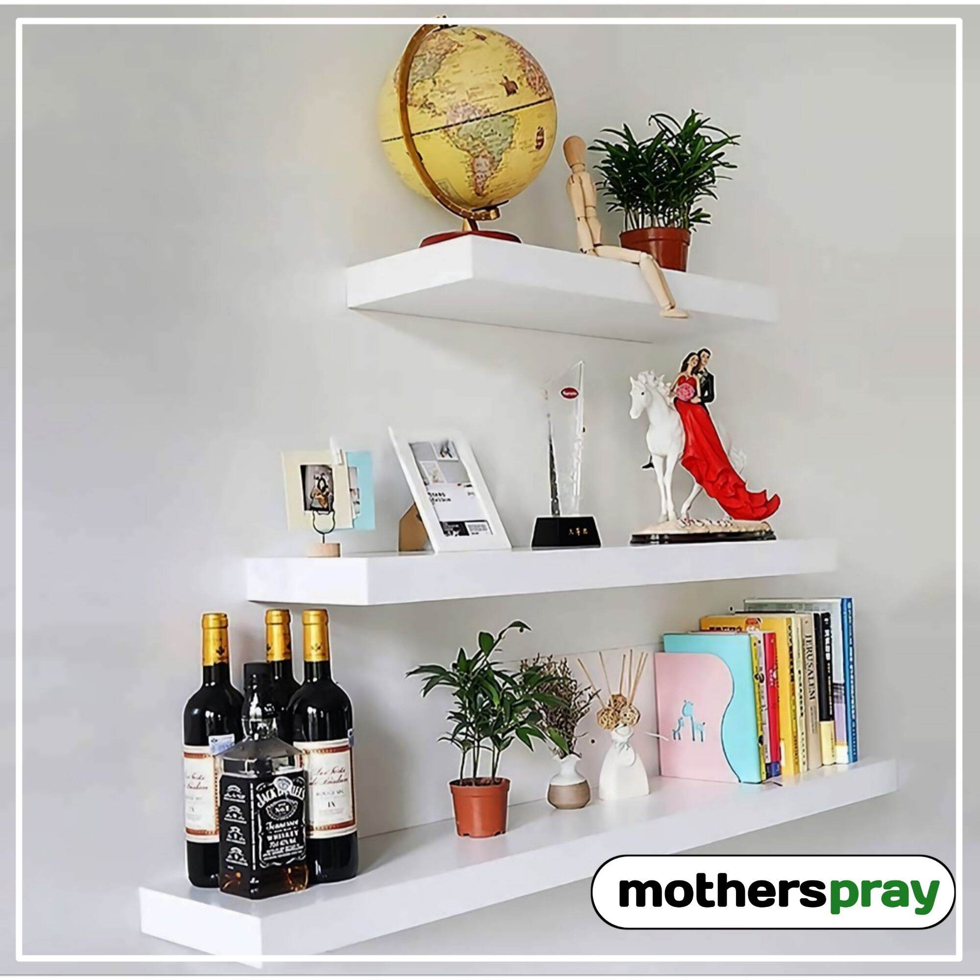 Rak Dinding Ambalan/Rak Dinding Tempel Tembok/Rak Dinding Minimalis ...