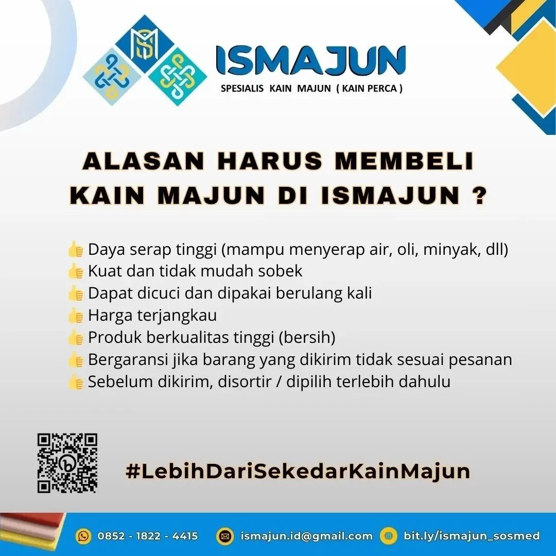 Kain Majun Putih (Katun) - Lembaran (1 KG) | Majun Super | Majun Katun ...