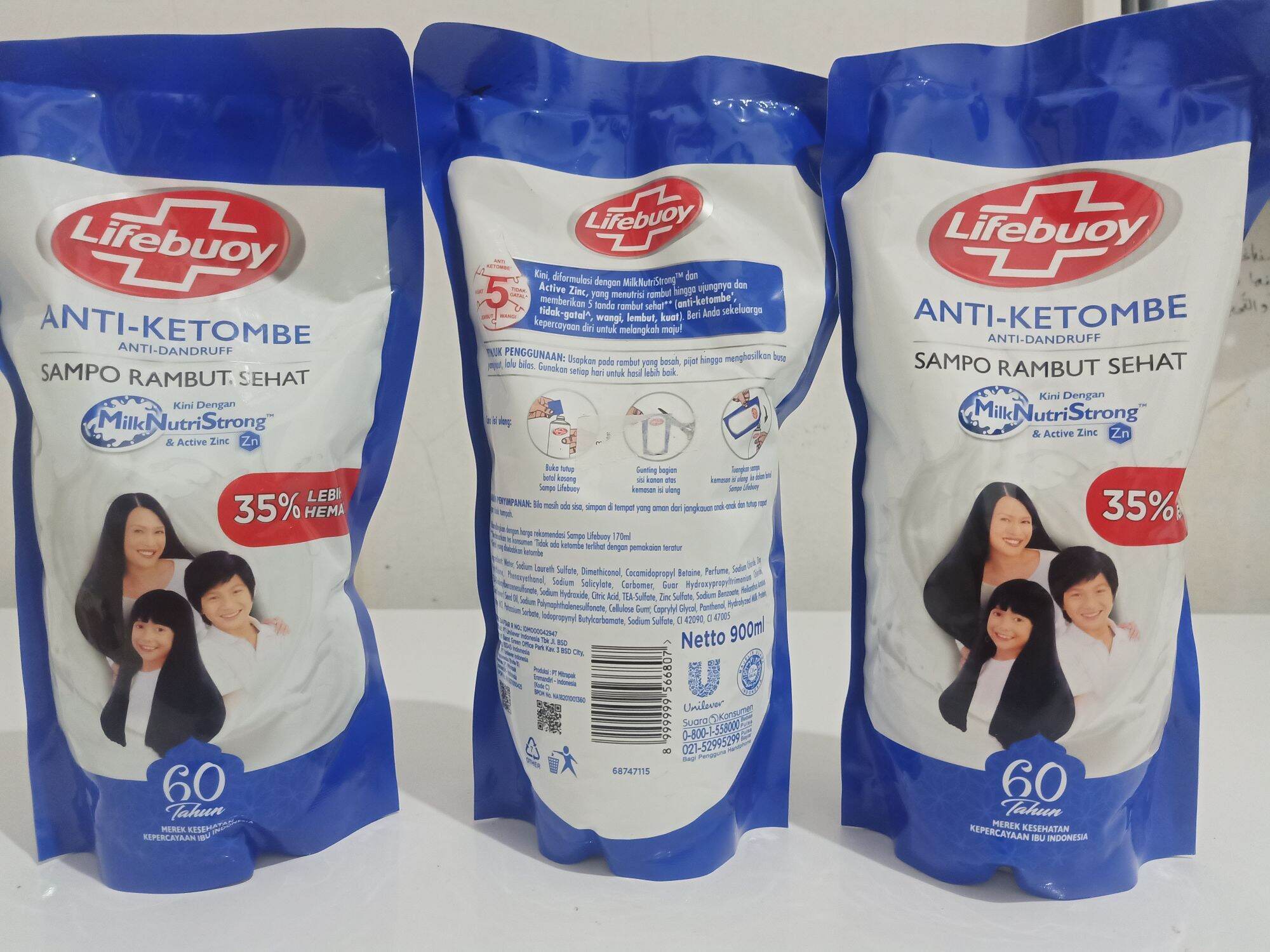 LIFEBUOY Shampoo Anti Dandruff Pouch 900ml | Lazada Indonesia