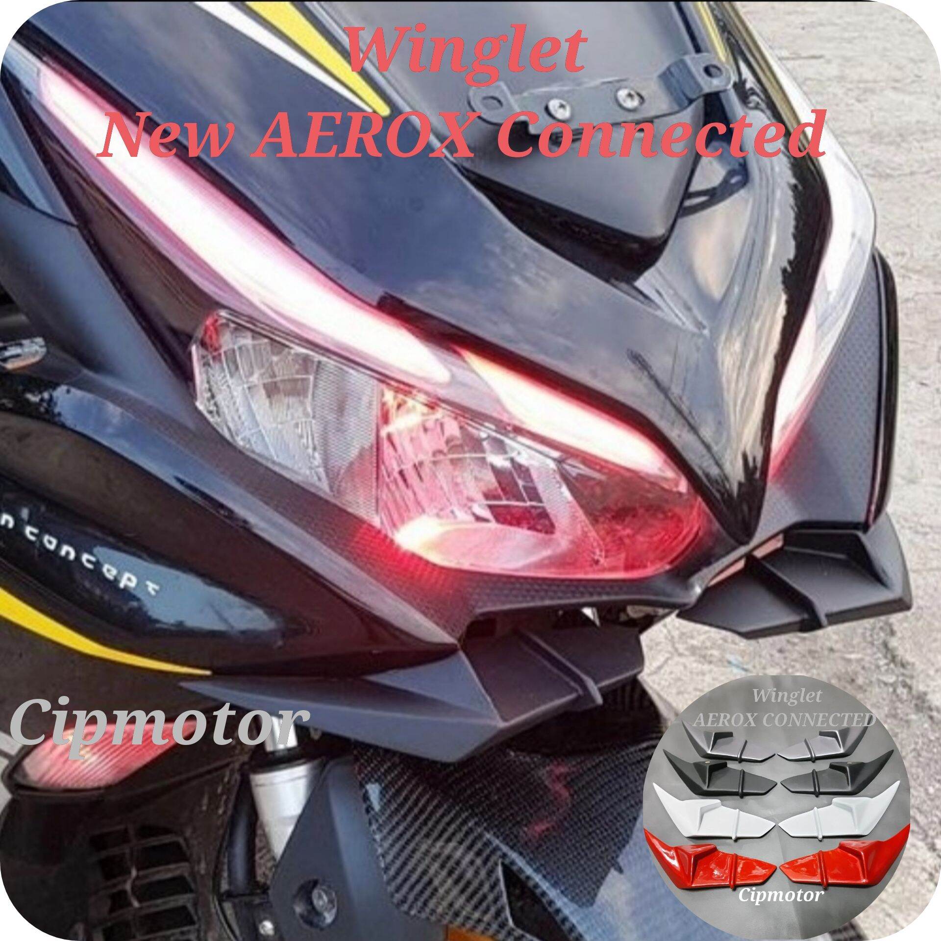 Winglet New AEROX 155 Connected 2021 hitam doff merah putih Grey ...
