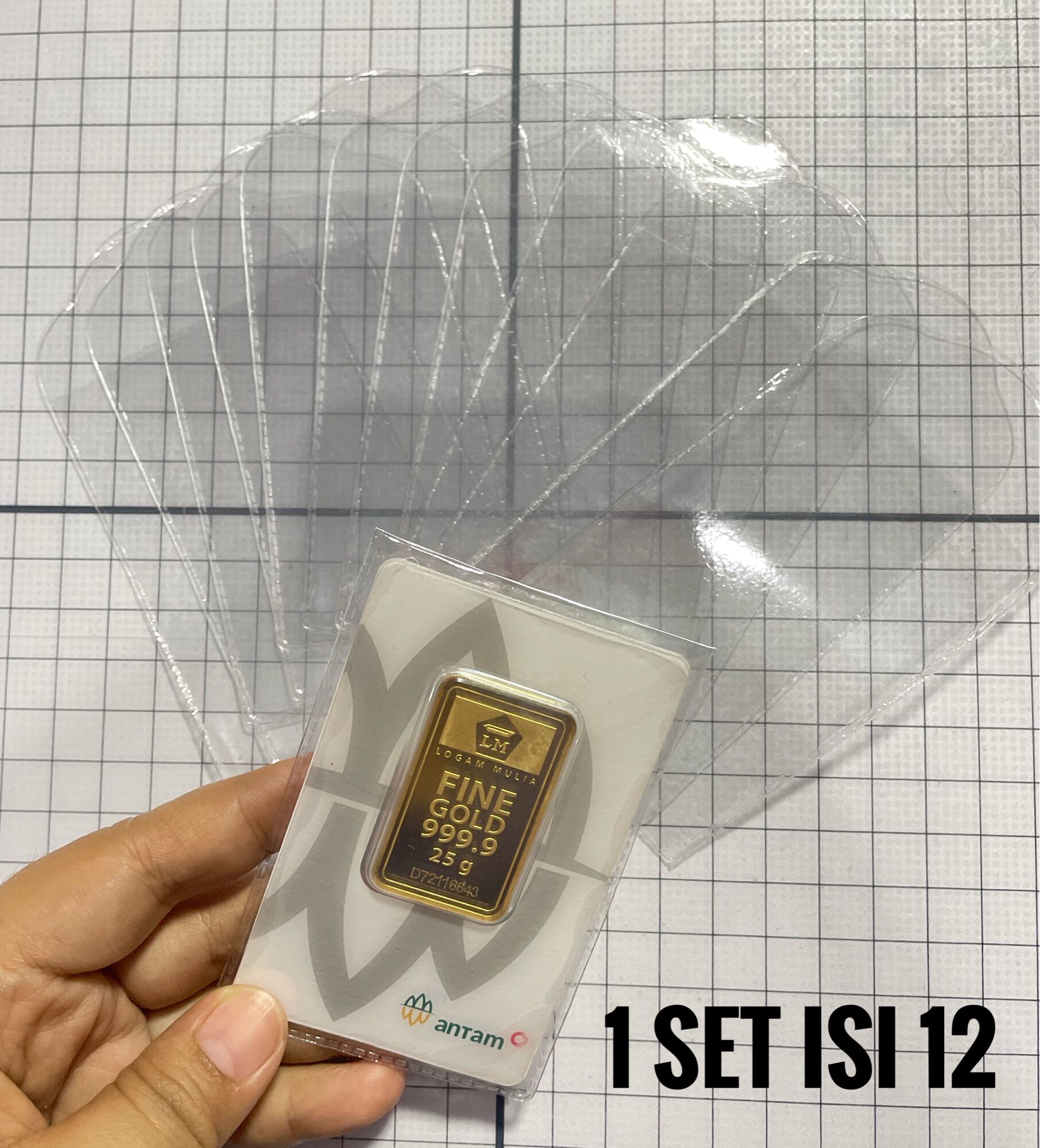 Plastik Pelindung Logam Mulia LM Emas Kartu Card KTP Credit Card ...