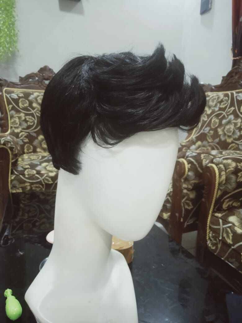 wig pria model mohak warna hitam | Lazada Indonesia