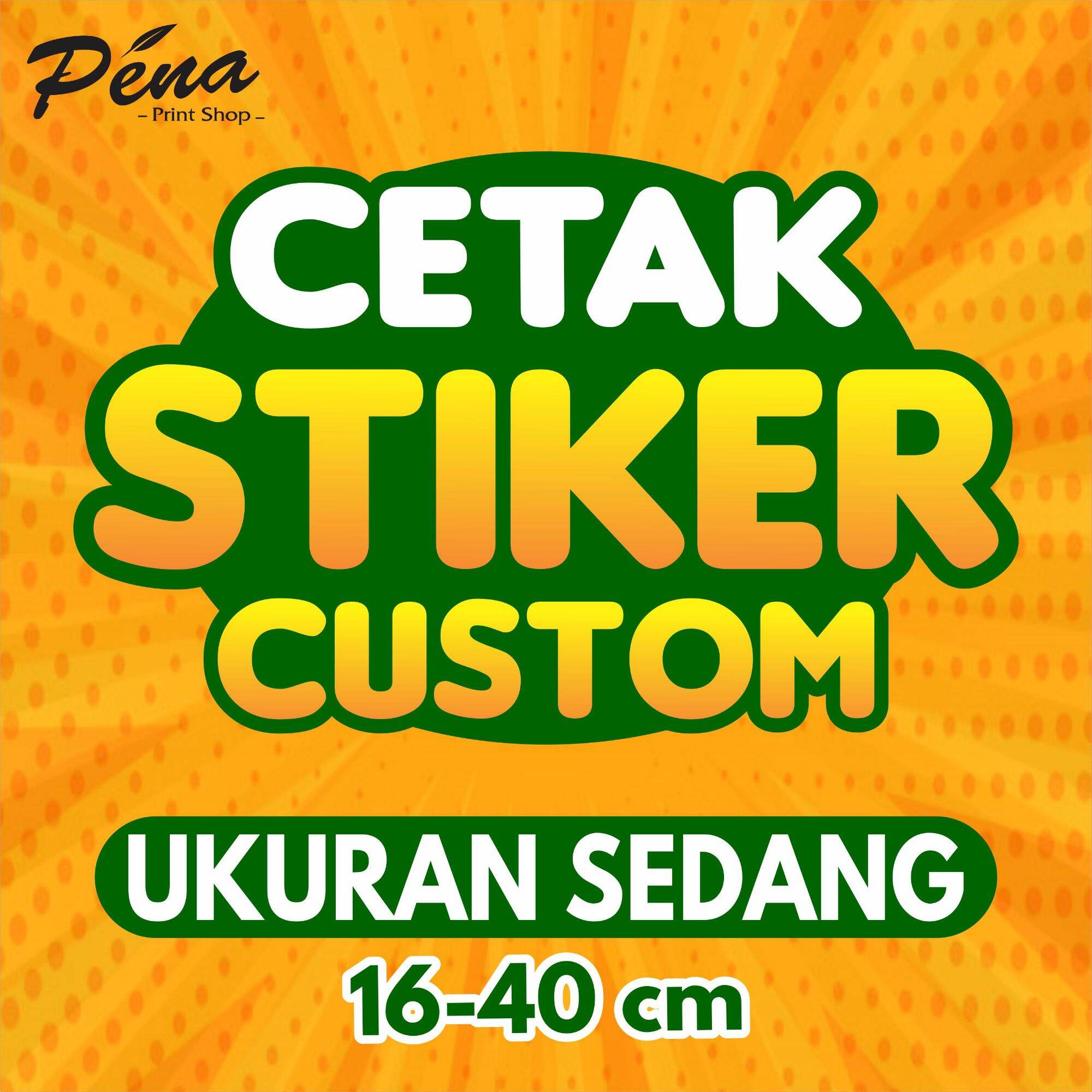 Sticker Stiker Custom Desain Sendiri Awet Tahan Air Ukutan Sedang ...