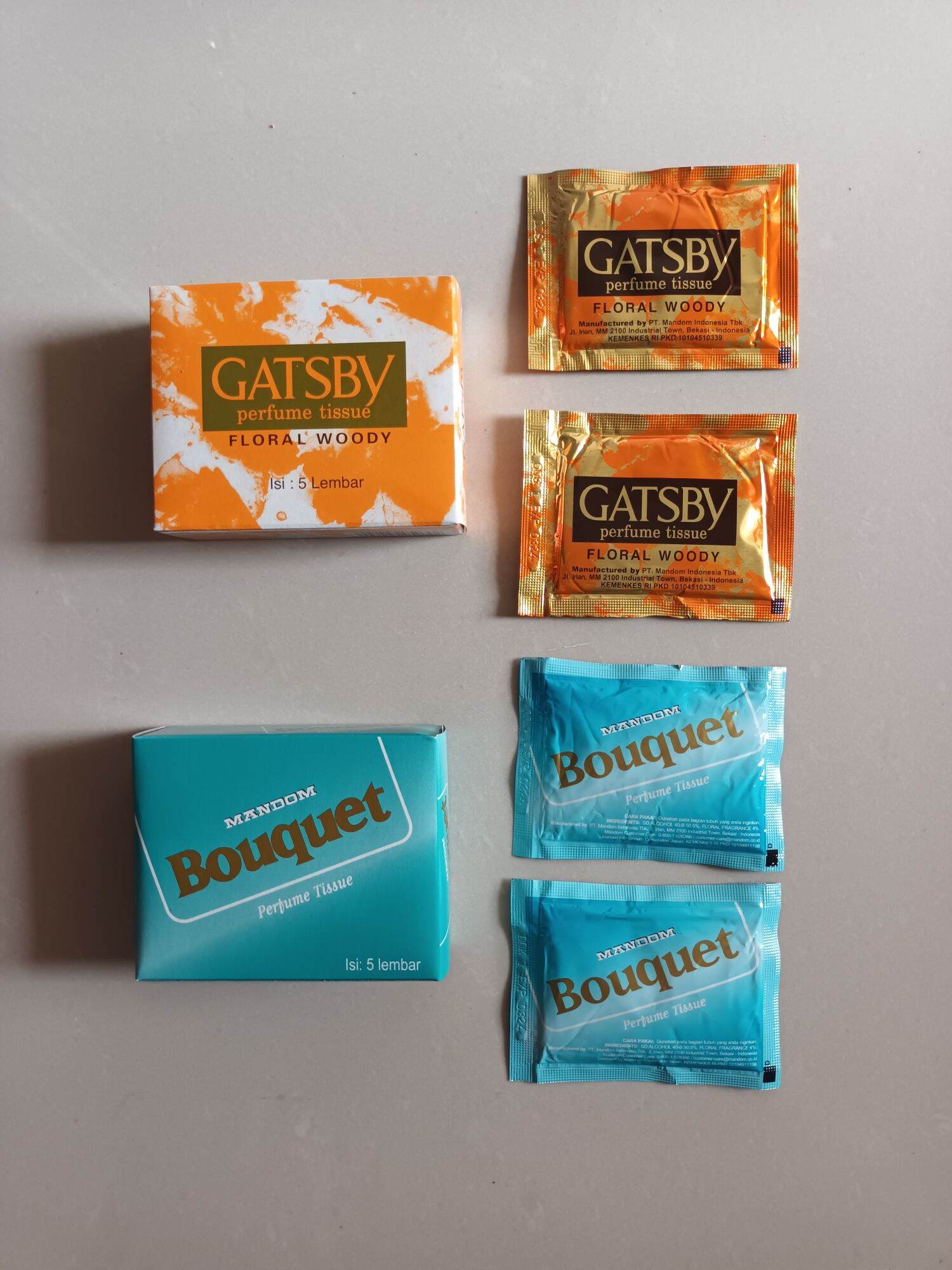 GATSBY - MANDOM Perfume Tissue (1 pak isi 5 lbr) minimal order 2 pak ...