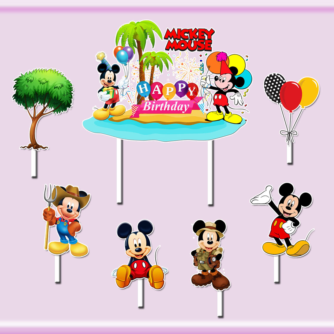 Cake topper Mickey mouse happy birthday | Lazada Indonesia