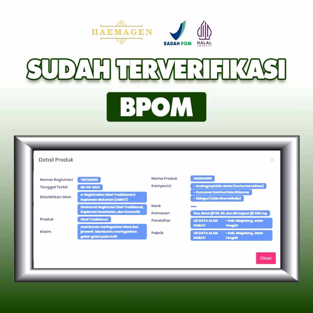 HAEMAGEN ® Haemagen Original 30 Kapsul Bersih Darah | Haemagen Obati ...