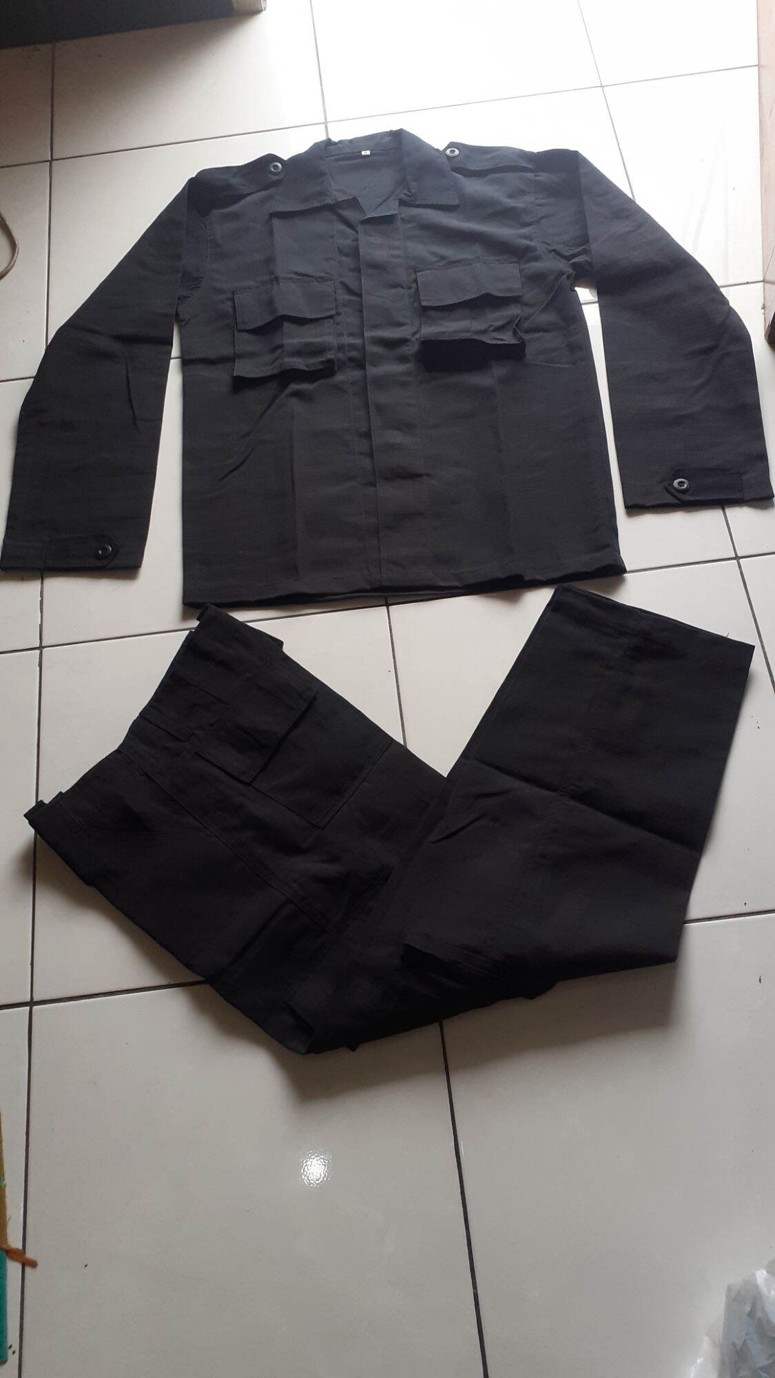 seragam pdl hitam ripstok | Lazada Indonesia