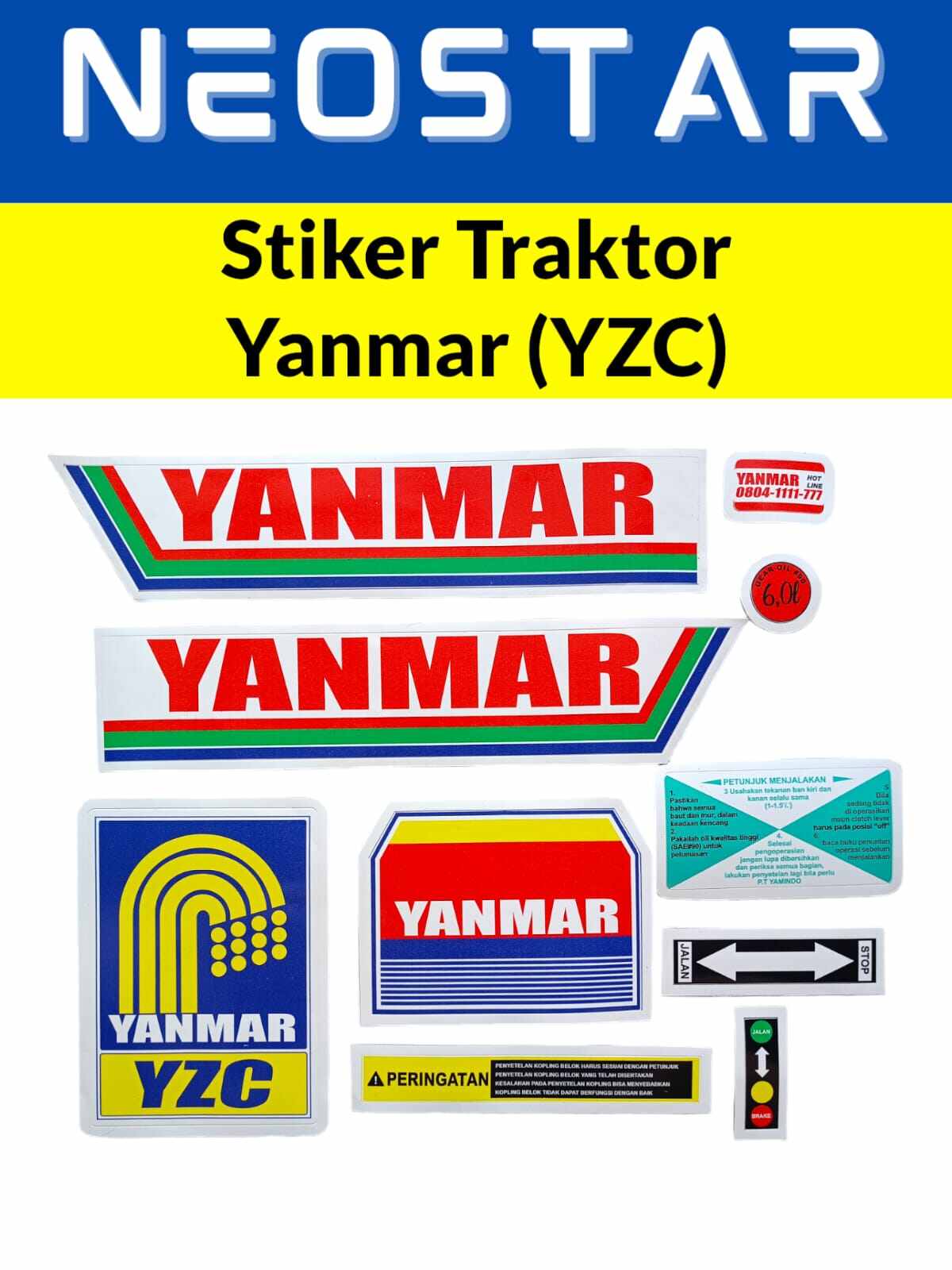 Stiker Traktor Yanmar YZC Stiker Rangka Yanmar YZC Stiker Yanmar YZC ...
