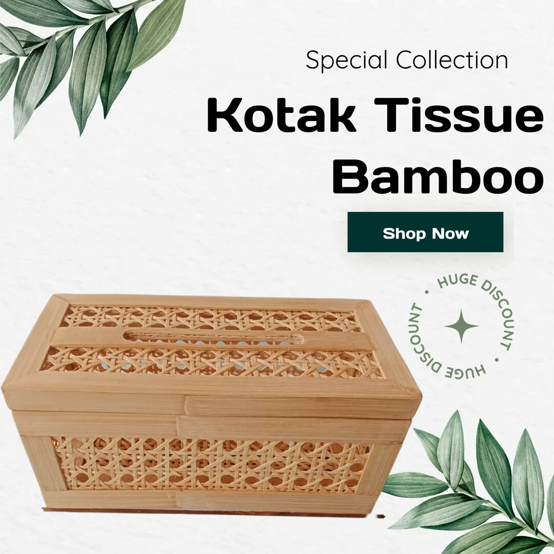 Kotak Tissue Dari Bambu Premium Awitali Tempat Tisu Anyaman Kerajinan ...