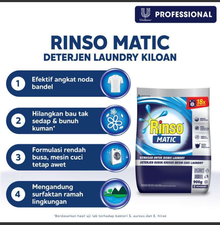 rinso matic profesional bubuk 900g | Lazada Indonesia