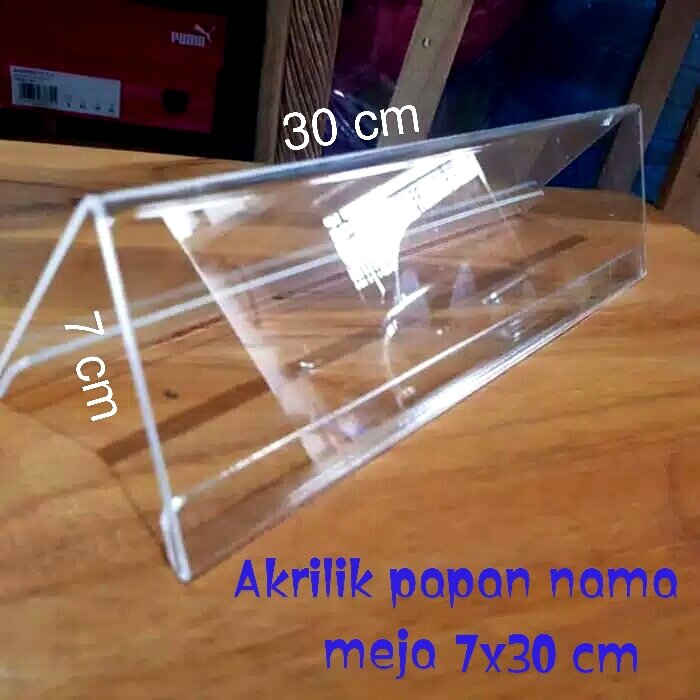 AKRILIK NAME PLAT TAG PAPAN NAMA MEJA 7X30 CM | Lazada Indonesia