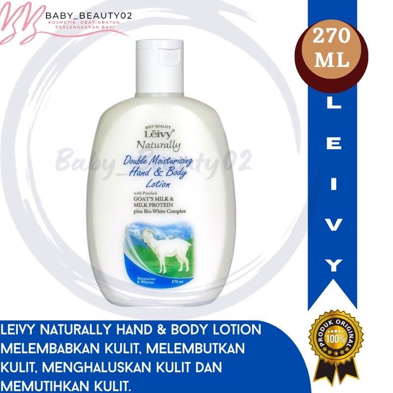 Leivy – Double Moisturising Hand & Body Lotion with Goat’s Milk 270ml Hand Body Kambing Hand ...