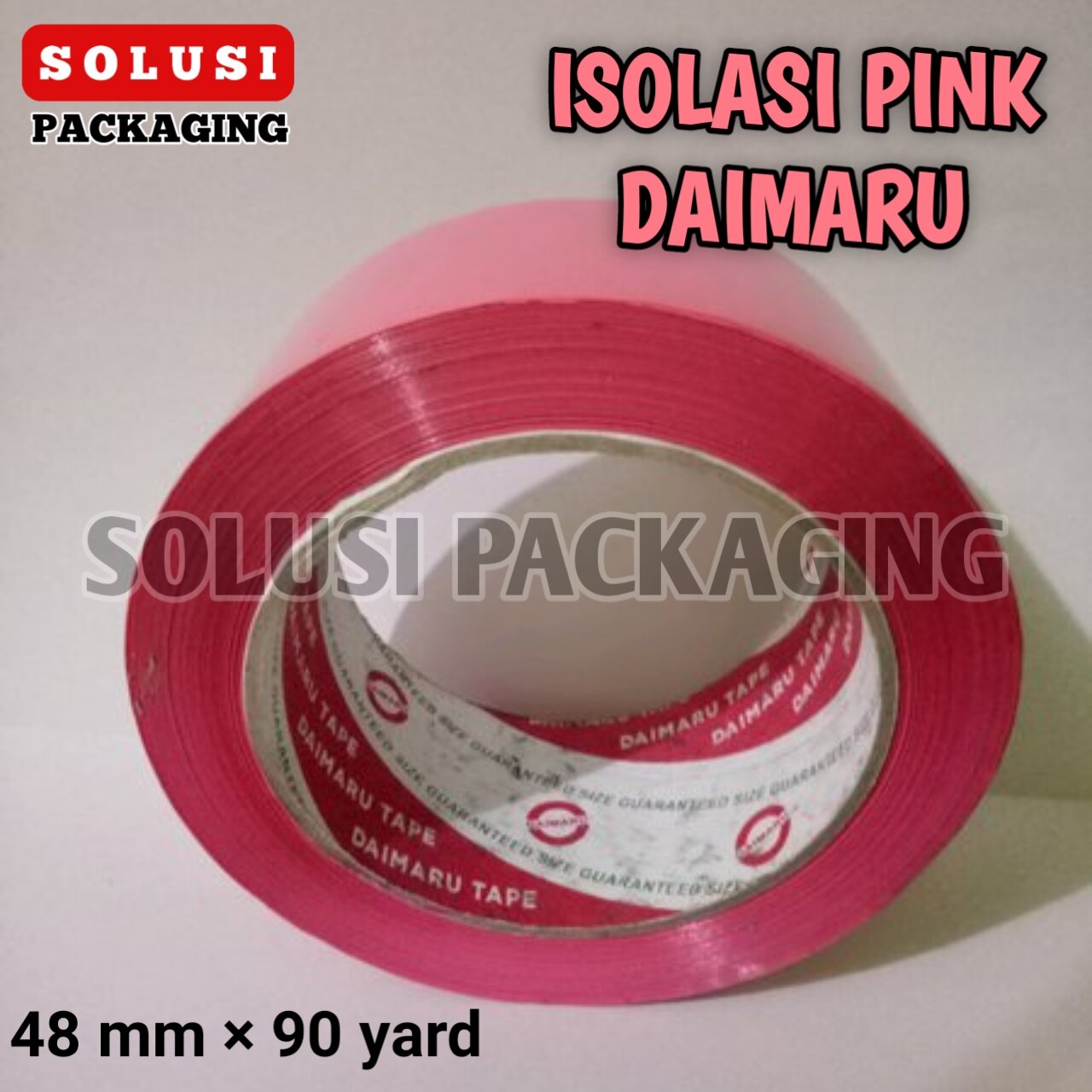 selotip isolasi lakban daimaru warna pink plastik opp 100 meter ...