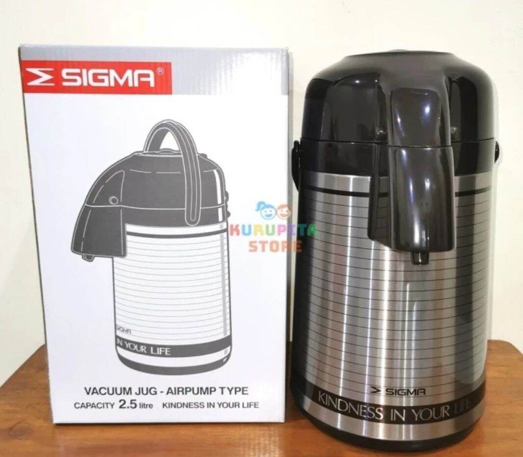 Sigma Thermos Stainlees Steel Pompa / Termos Air Panas 2.5 lt 3.0 lt ...