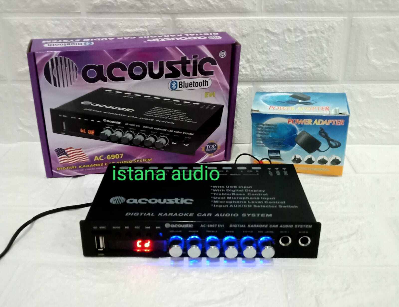 Parametrik ACOUSTIC AC-6907EVI Bluetooth SD card + adaptor 12v | Lazada ...