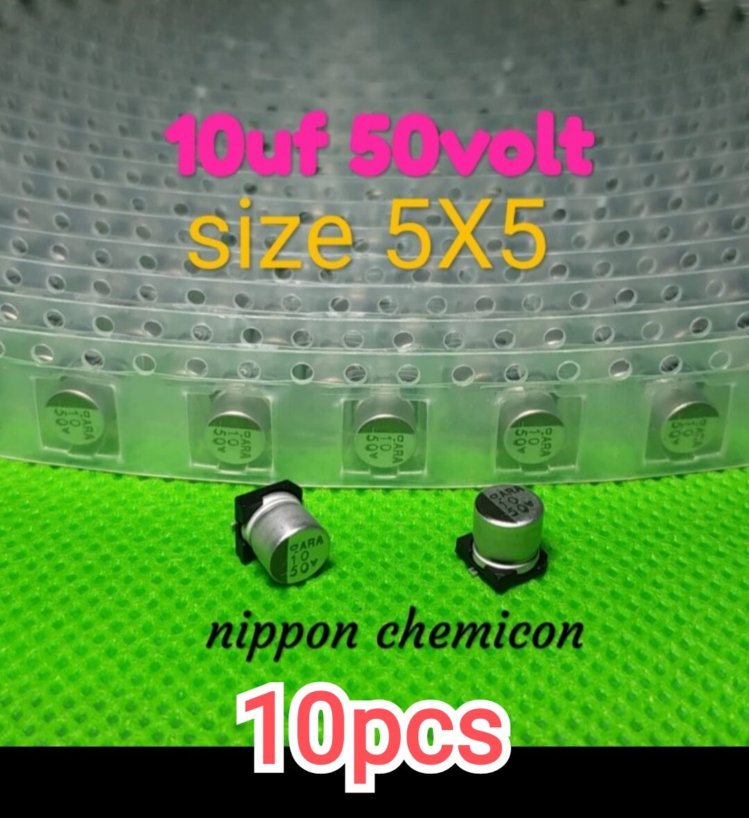 10pcs Solid kapasitor capasitor elko elco SMD 10uf 50v 5x5 original ...
