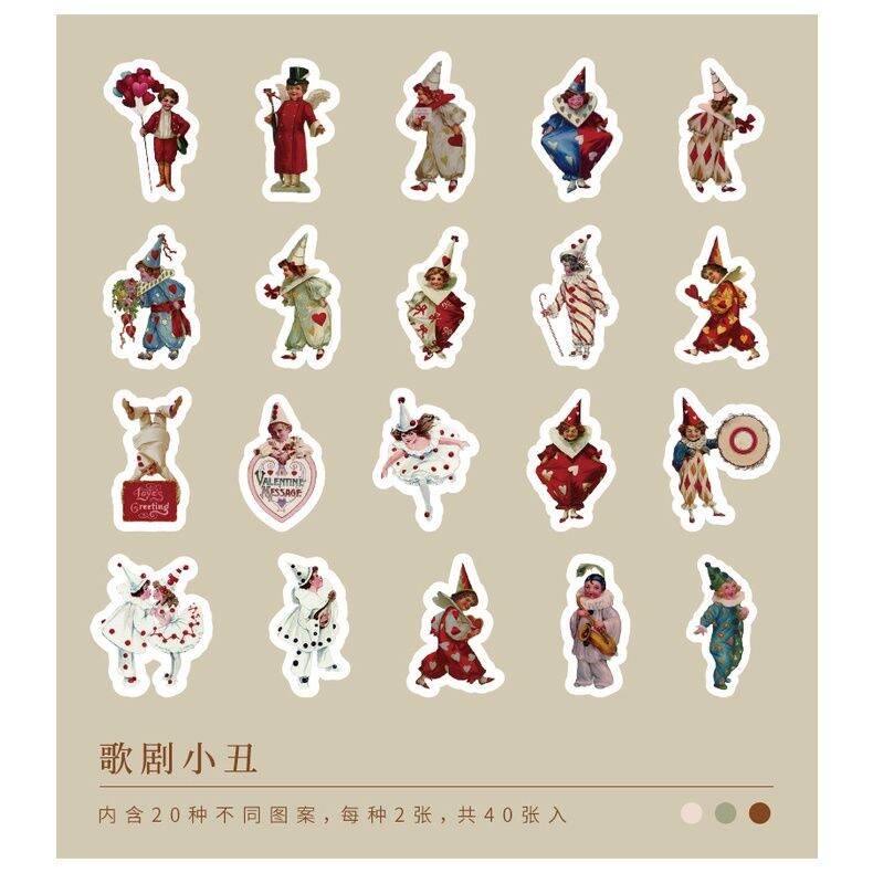 40 Lembar Stiker Retro opera poster plant grocery Vintage aesthetic ...