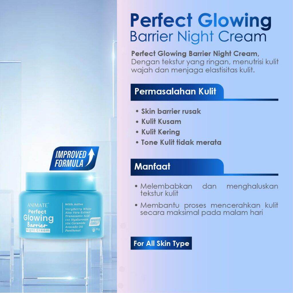 Animate Perfect Glowing Whitening Night Cream Original | Lazada Indonesia