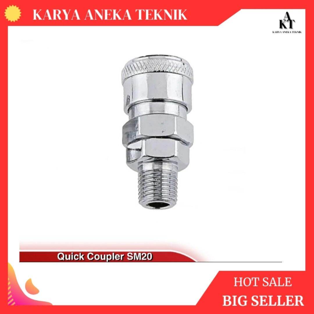 Quick Coupler kompresor sambungan selang angin compressor 1/4" | Lazada ...