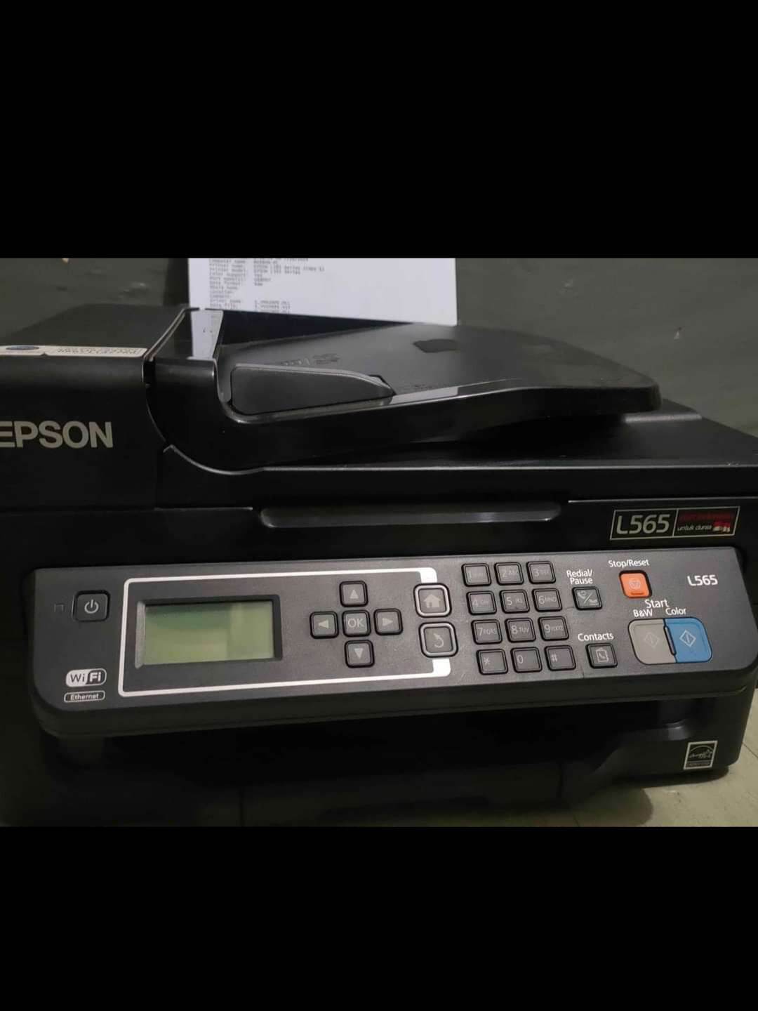 Mesin FotoCopy Epson L565 Print Scan Copy Wi-Fi ADF Kaca scan F4 ...