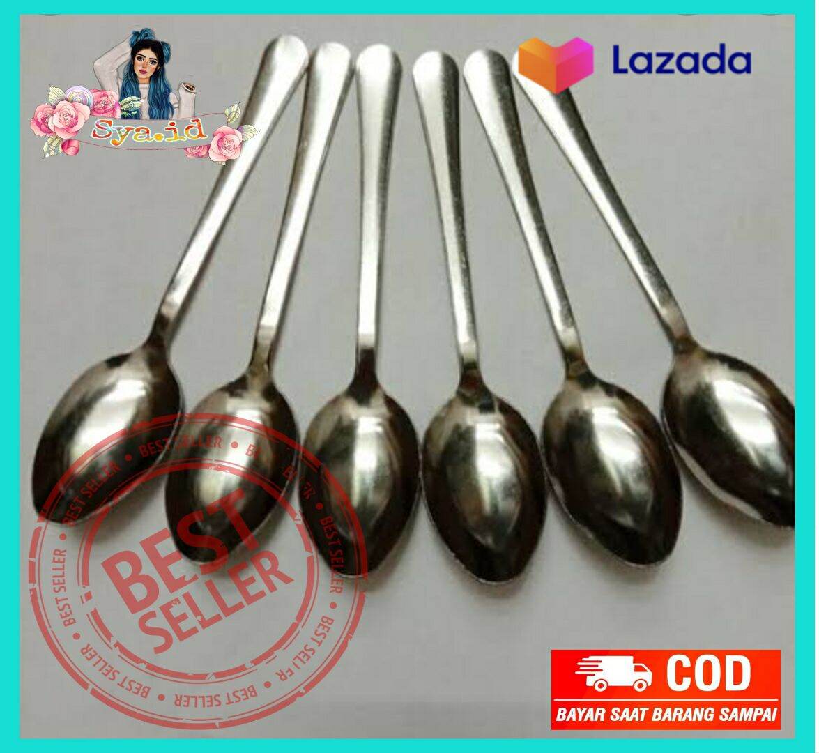 Sendok Makan KOMODO stanlis glosy tebal 1/2lusin | Lazada Indonesia
