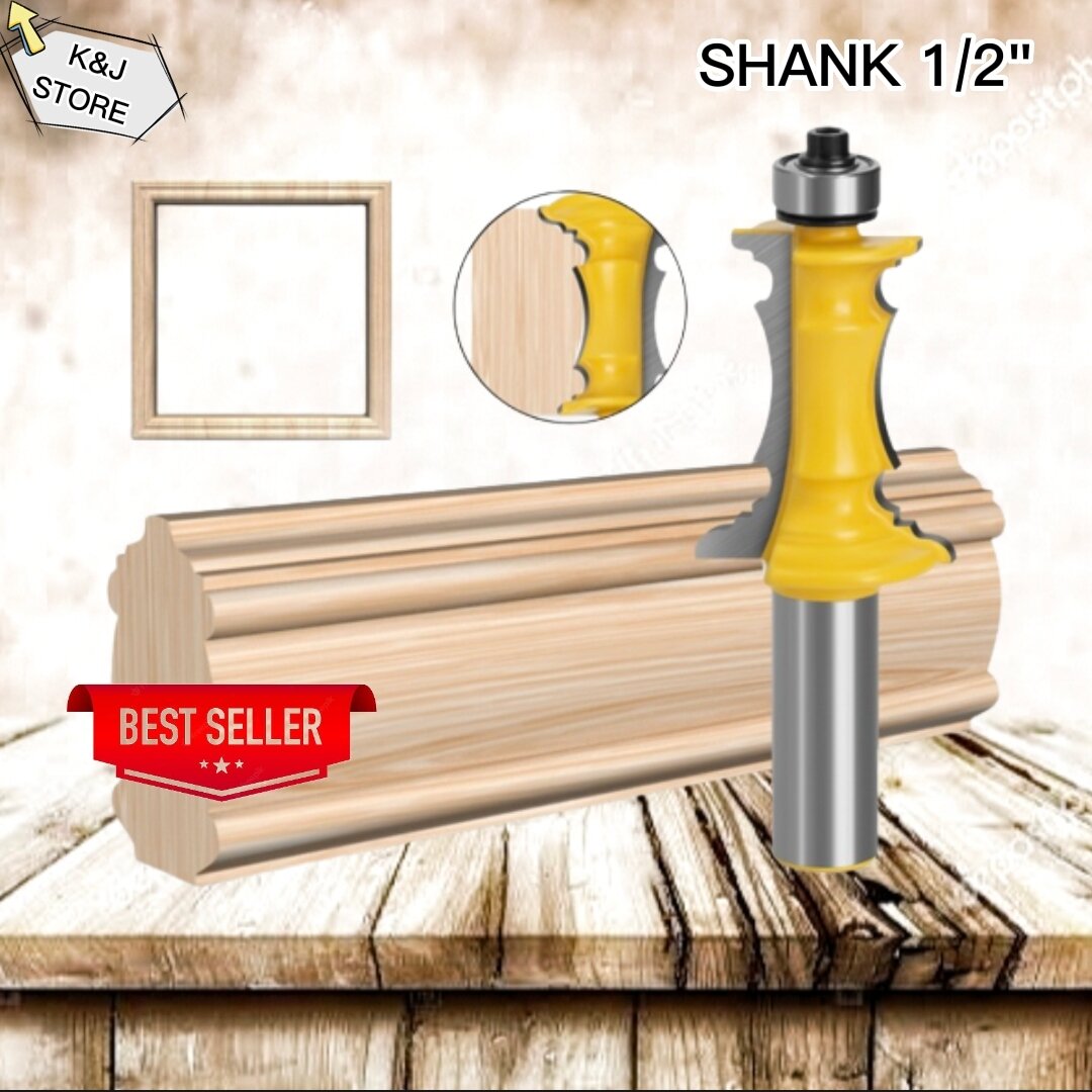 Mata Pisau Profil Router Trimmer Molding Lis Kayu Pigura Panel Cabinet ...