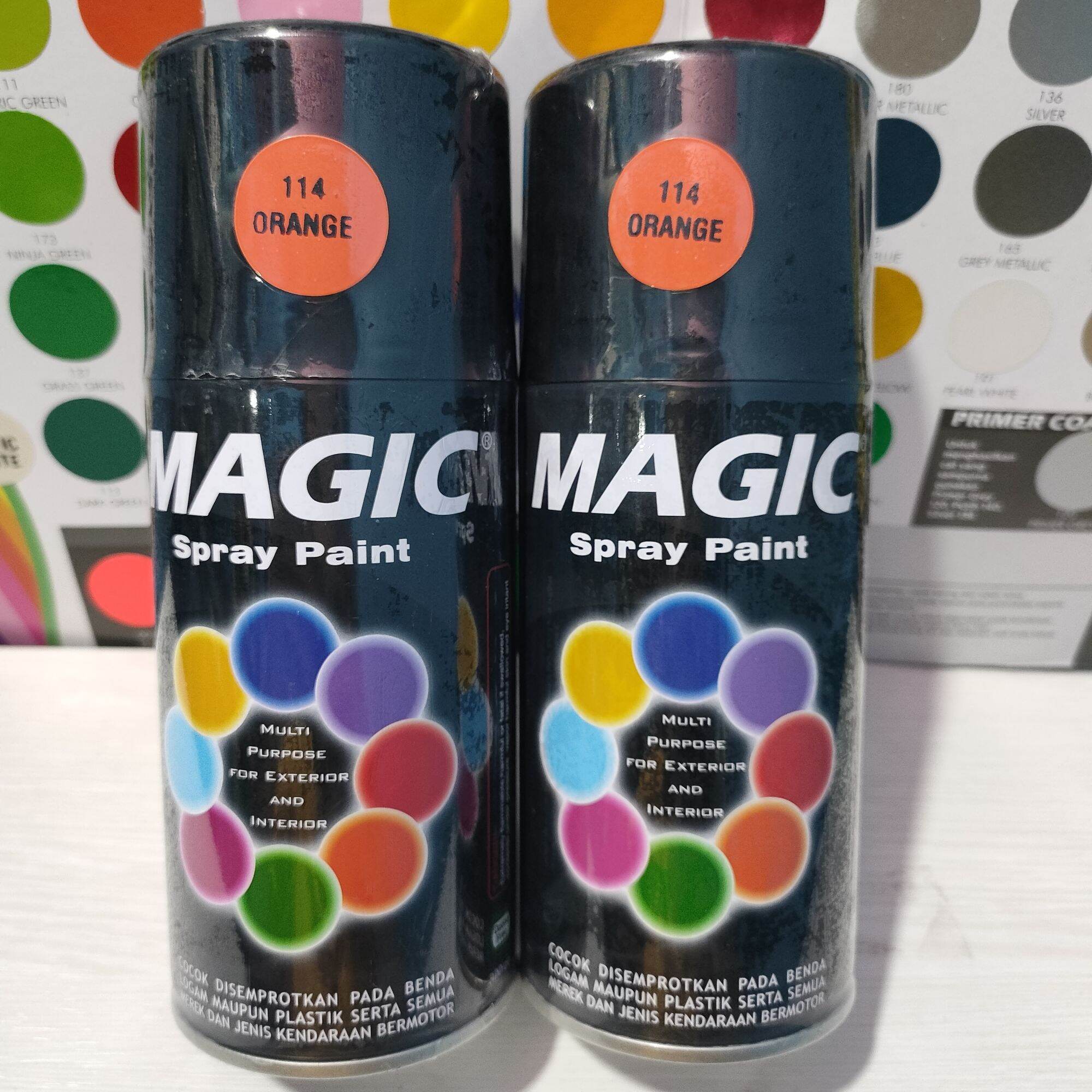 Magic Spray Paint Pilox Pilok Magic Orange 114 Oren Glossy 300cc Cat ...