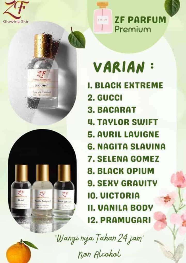 parfum zf premium non alkohol ukuran 30ml tahan seharian ( | Lazada ...