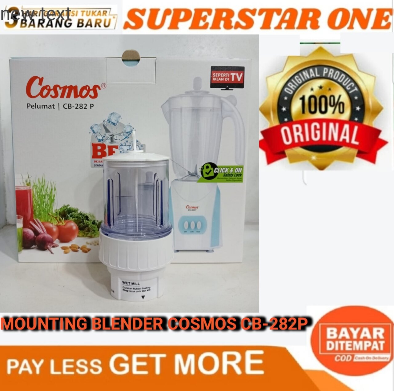 Gelas Mounting Blender Bumbu Basah Cosmos CB-282 P/CB 282P Mounting Glass Cb 282 p | Lazada ...