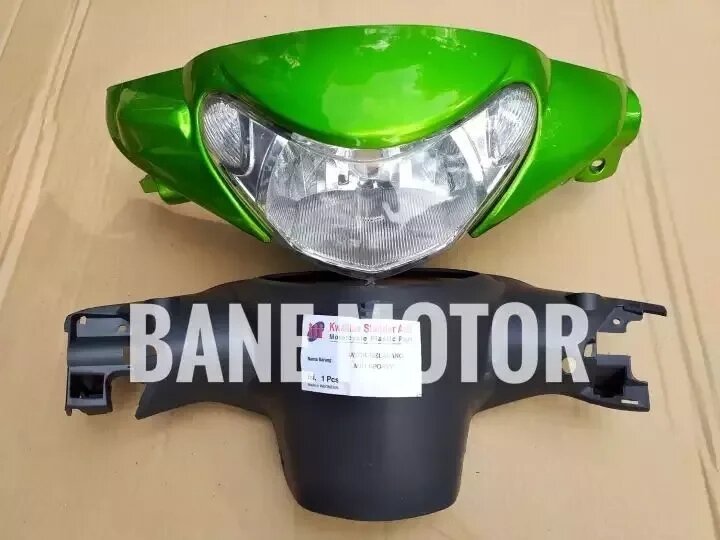 cover headlamp Mio smile hijau fullset - batok kepala depan belakang ...