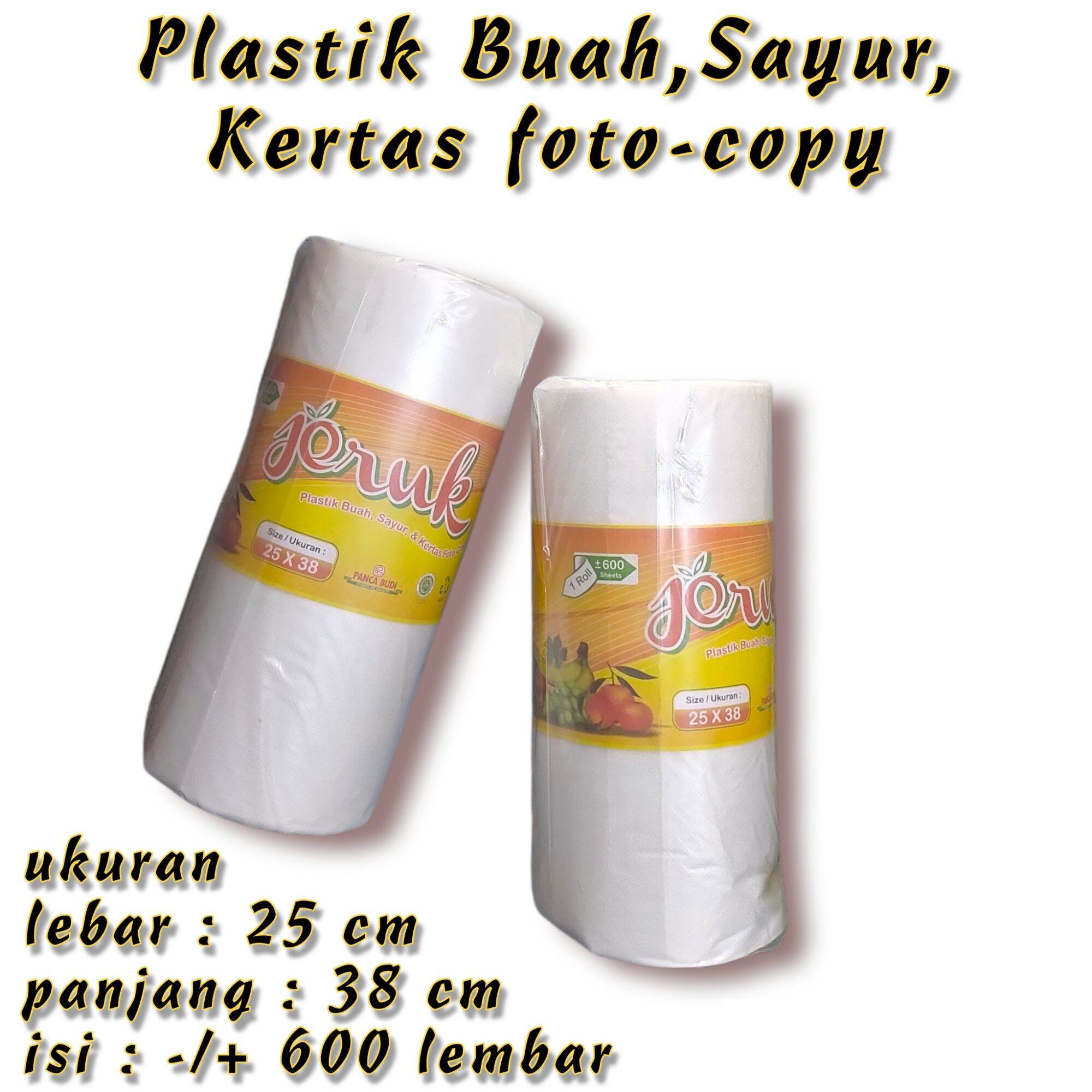 plastik buah √ plastik sayur √ kertas fotocopy size 25x38 (isi -/+ 600 ...