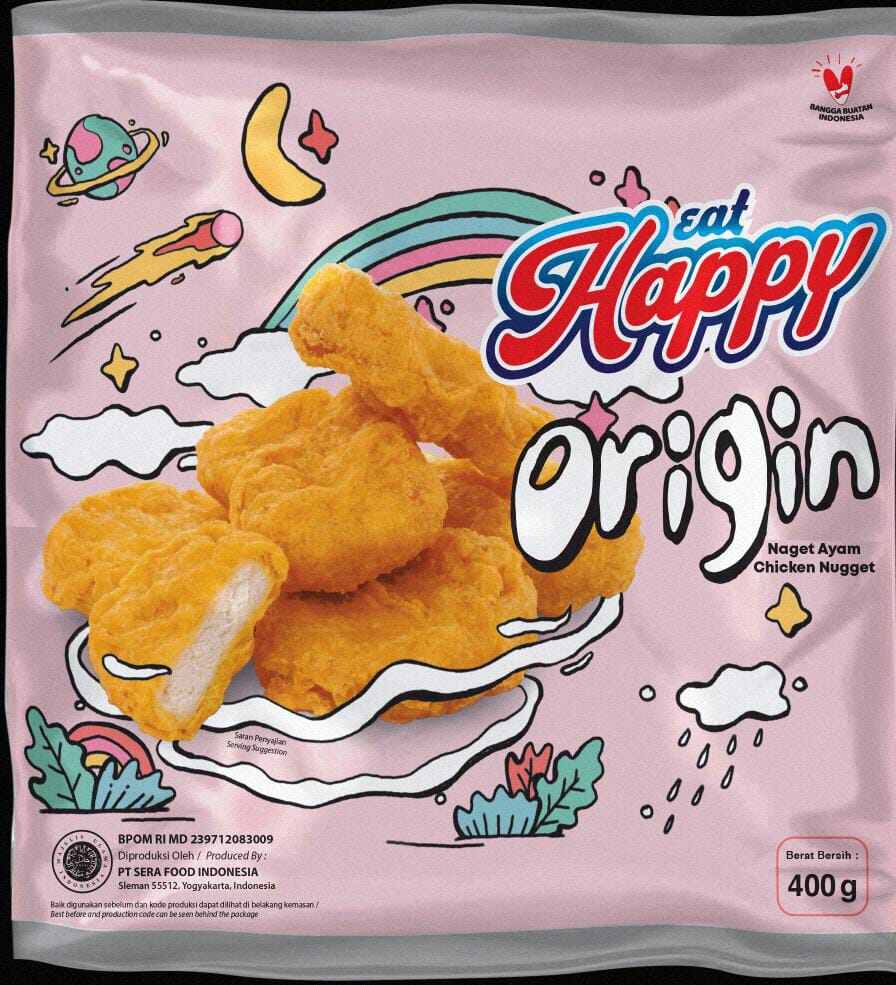 Nugget Ayam Merk Happy Origin netto 400gr | Lazada Indonesia