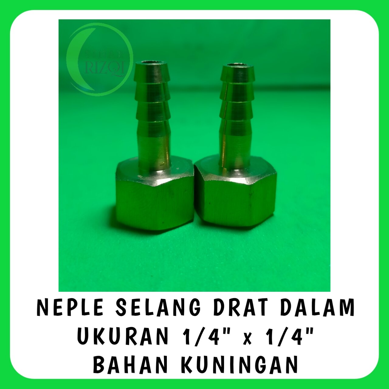 NEPLE SELANG DRAT DALAM UKURAN 1/4" x 1/4" BAHAN KUNINGAN | Lazada ...